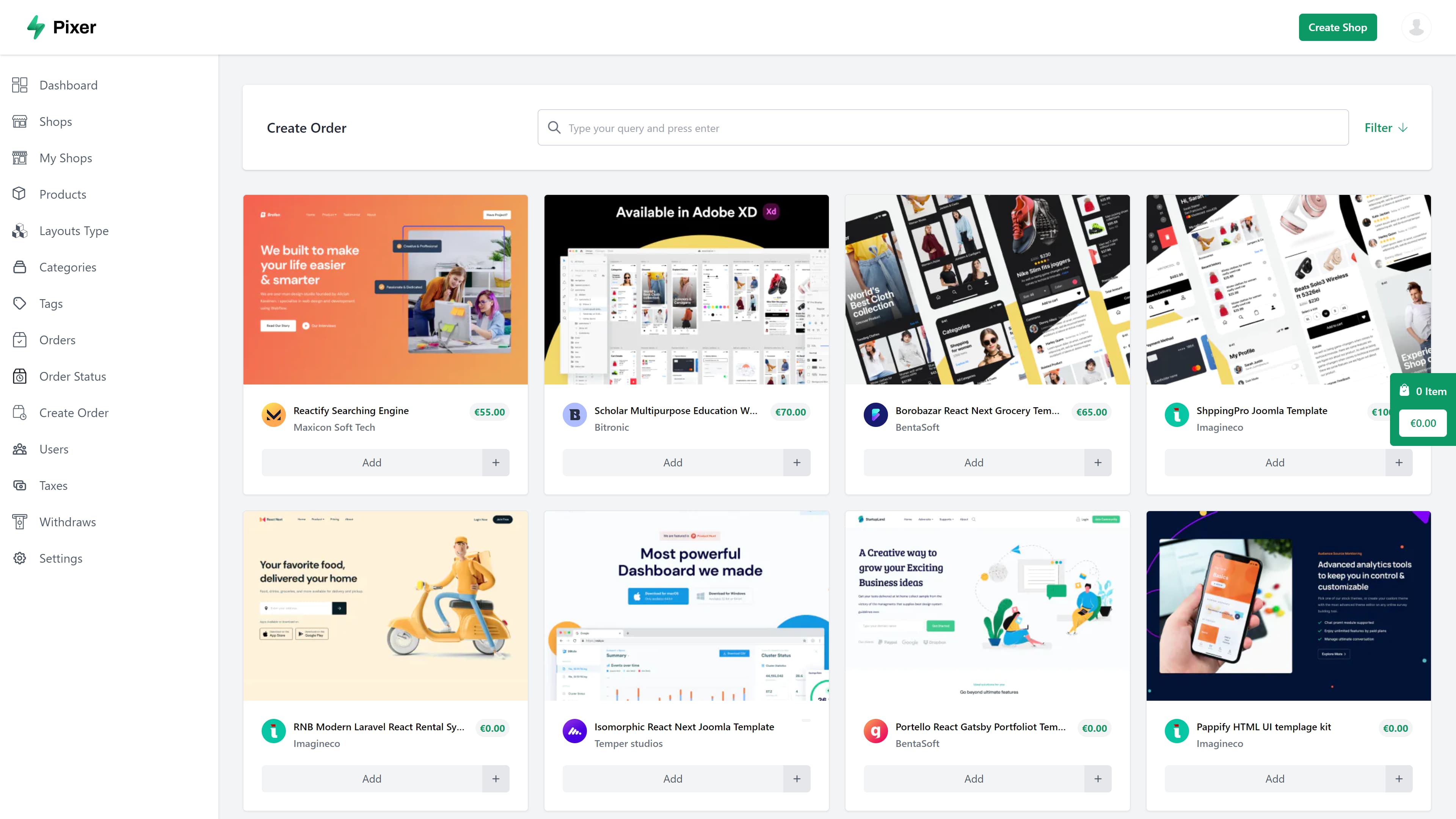 Pixer React Laravel Multivendor Digital Marketplace By Redqteam